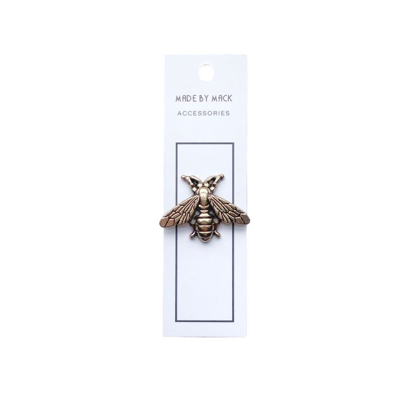 Brooch, Small Honey Bee Pin. Gold Colour metal with Pin and Stud Back ...
